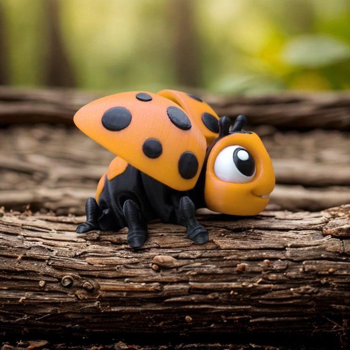 3D Printed Articulated Ladybug - Frost Bites