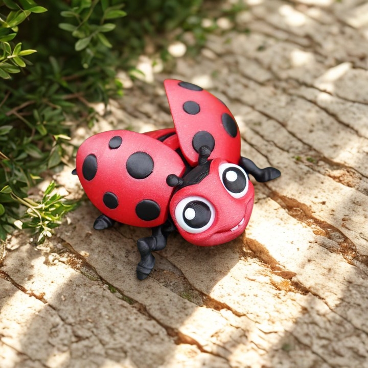 3D Printed Articulated Ladybug - Frost Bites